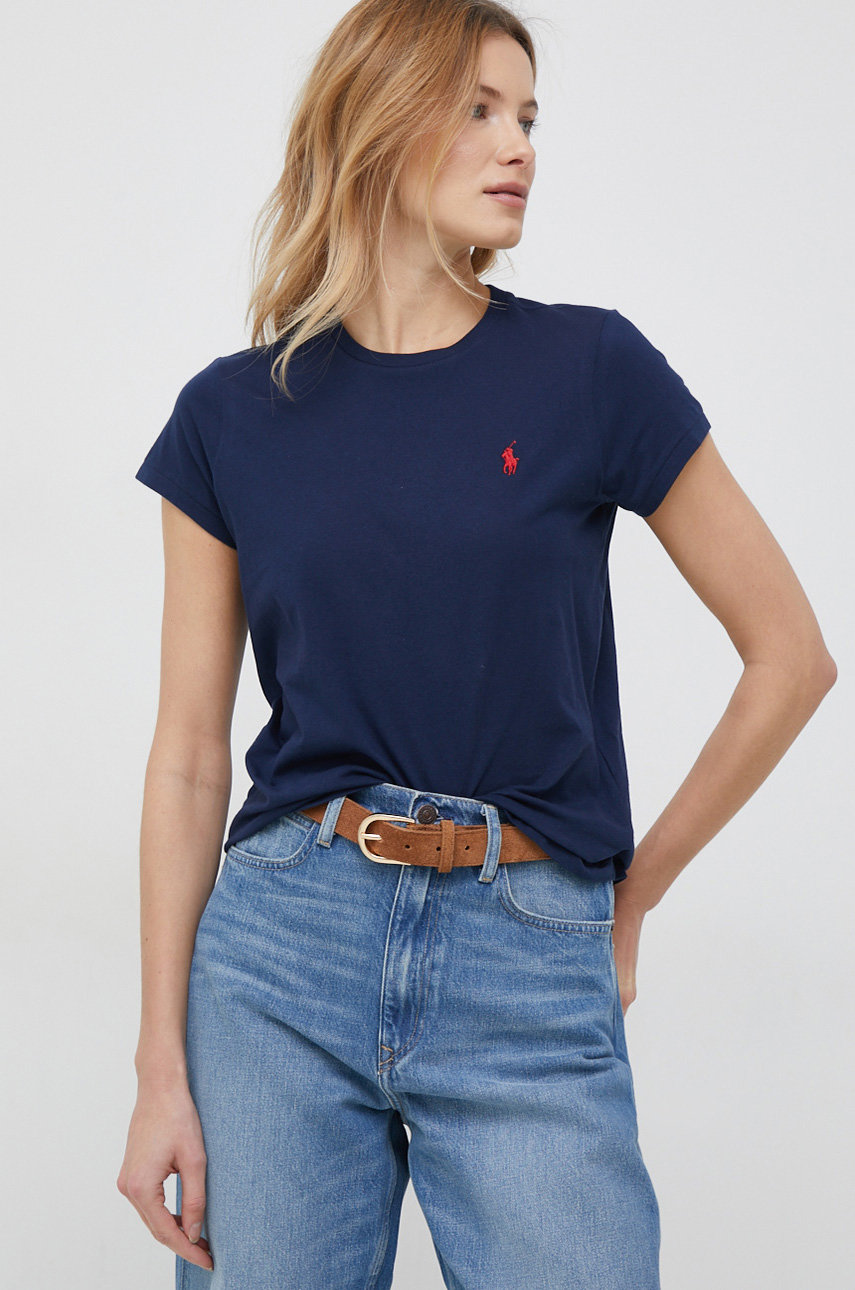 Polo Ralph Lauren t-shirt bawełniany kolor granatowy 211898698 ...