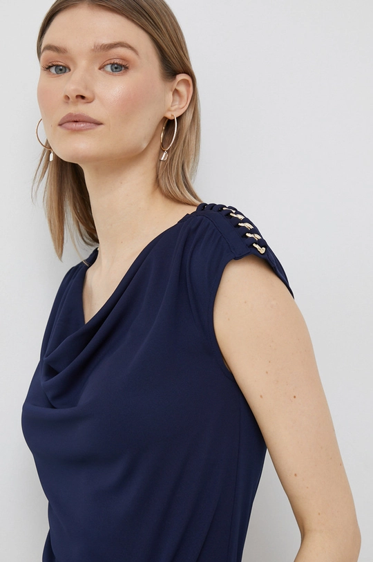 Lauren Ralph Lauren bluzka damska kolor granatowy gładka | Answear.com Lauren Ralph Lauren bluzka damska kolor granatowy gładka | Answear.com