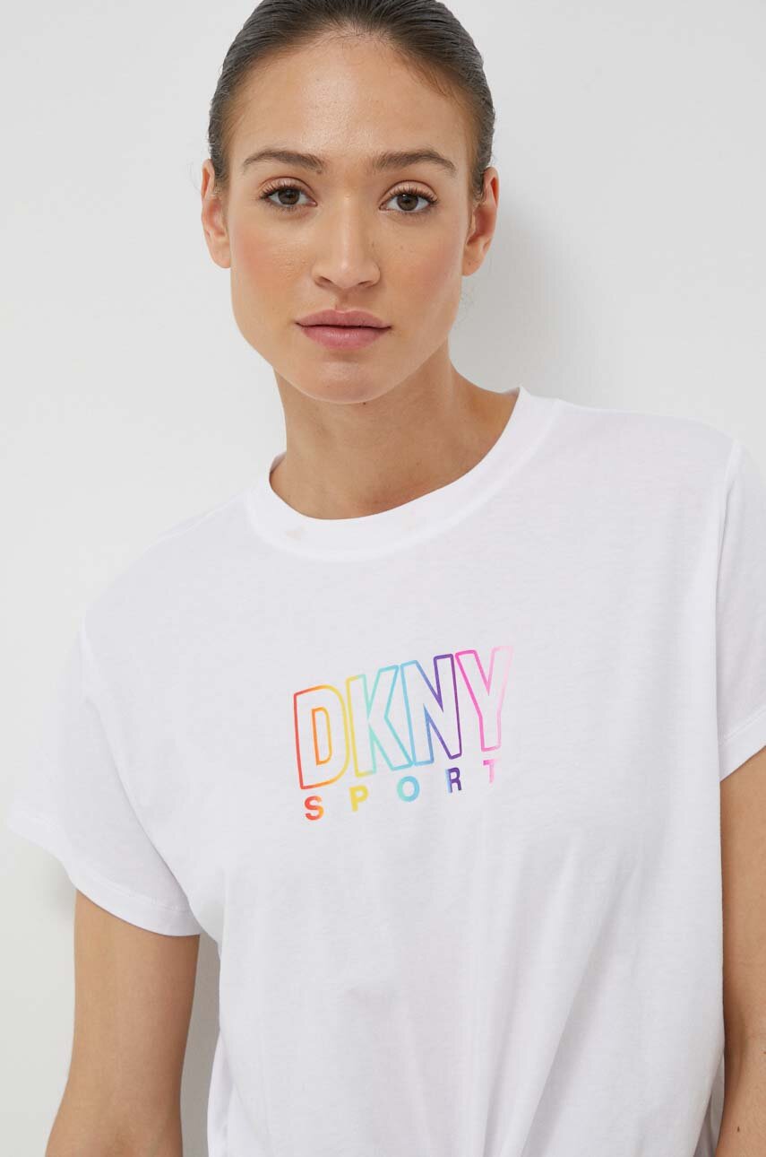 Dkny t-shirt damski kolor biały | Answear.com