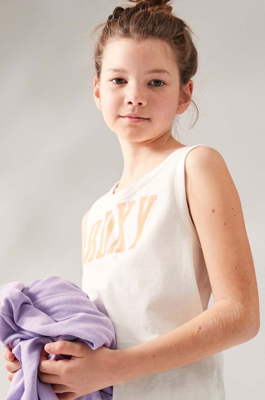 Detský bavlnený top Roxy biela farba | ANSWEAR.sk