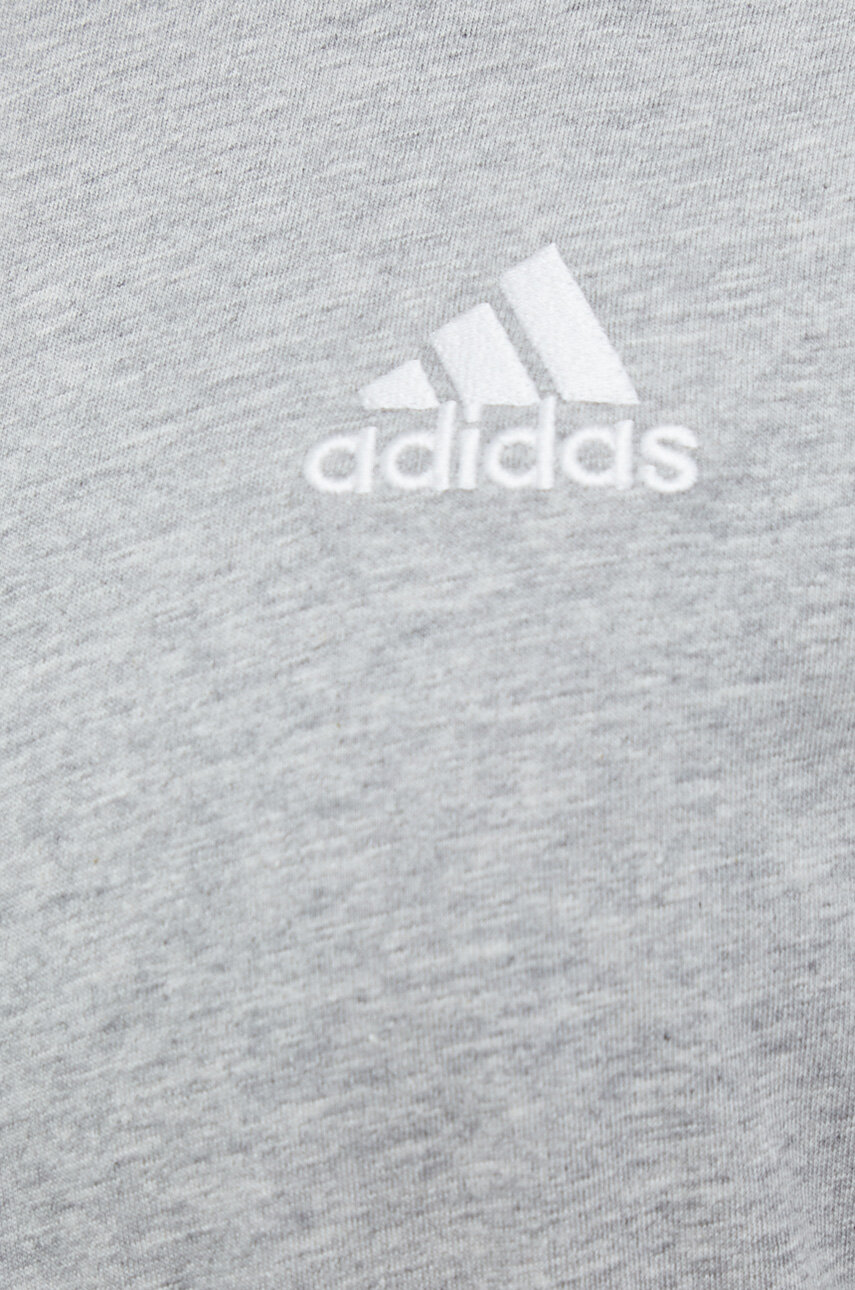 adidas t-shirt bawełniany kolor szary melanżowy IC9288 | Answear.com
