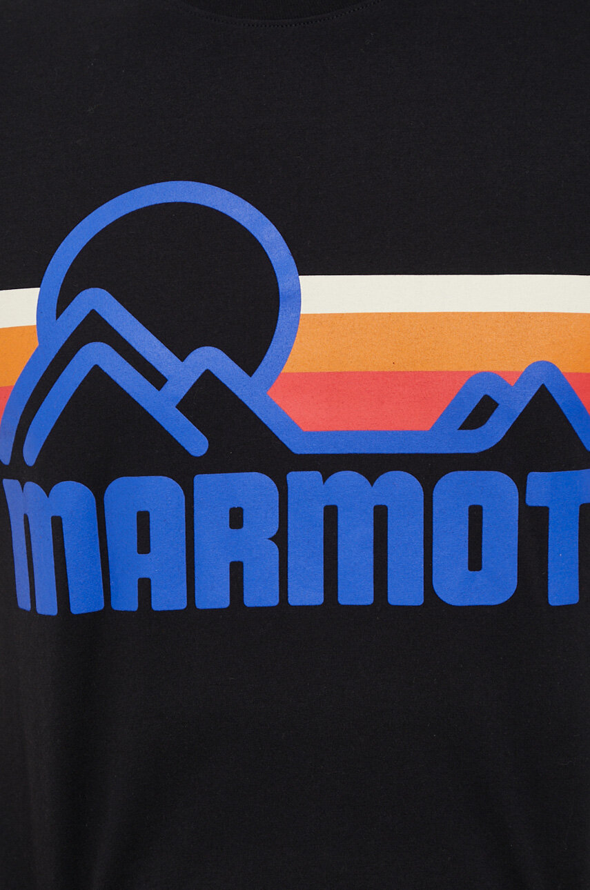 Marmot t-shirt Coastal męski kolor czarny z nadrukiem | Answear.com