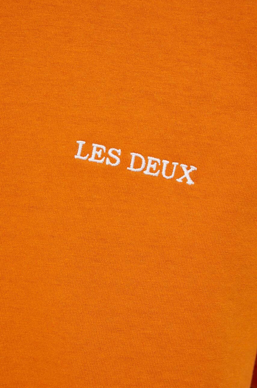 Les Deux t-shirt męski kolor pomarańczowy z aplikacją | Answear.com