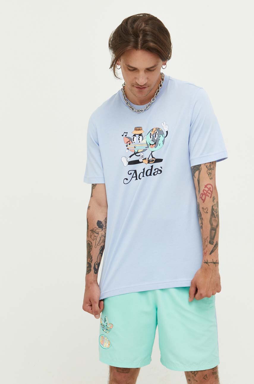 Бавовняна футболка adidas Originals з принтом | ANSWEAR.ua