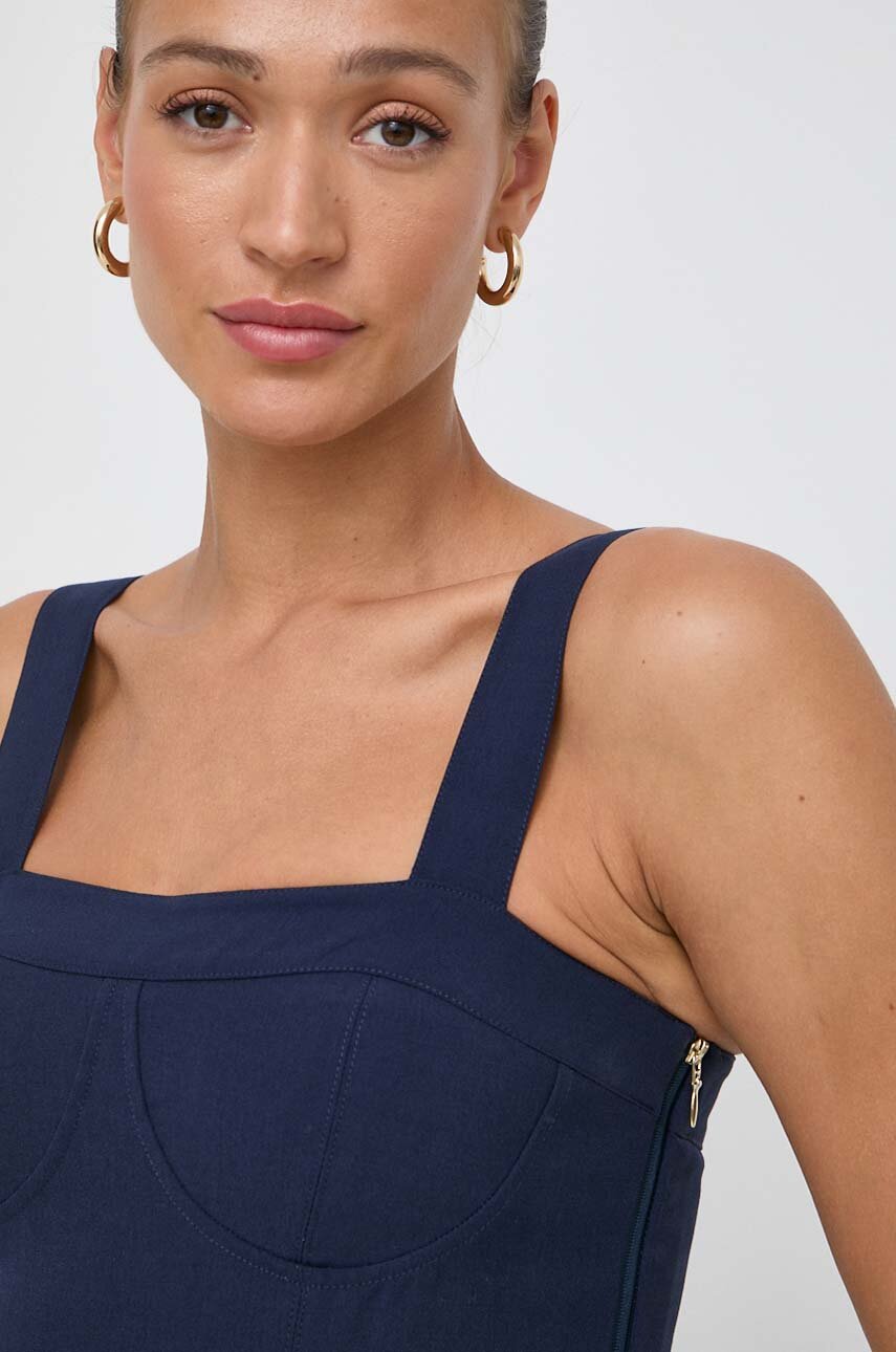 Marella top damski kolor granatowy gładka 2413161031200 | Answear.com