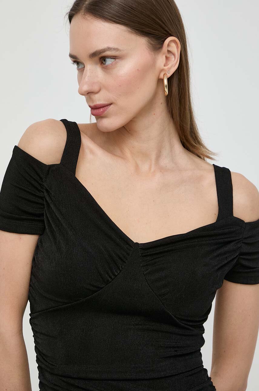 Блуза Guess EMILY в черно с изчистен дизайн W4GP17 KBEM0 | ANSWEAR.bg