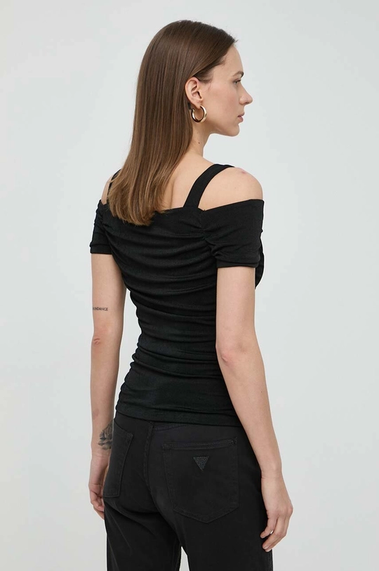 Блузка Guess EMILY жіноча колір чорний однотонна W4GP17 KBEM0 | ANSWEAR.ua