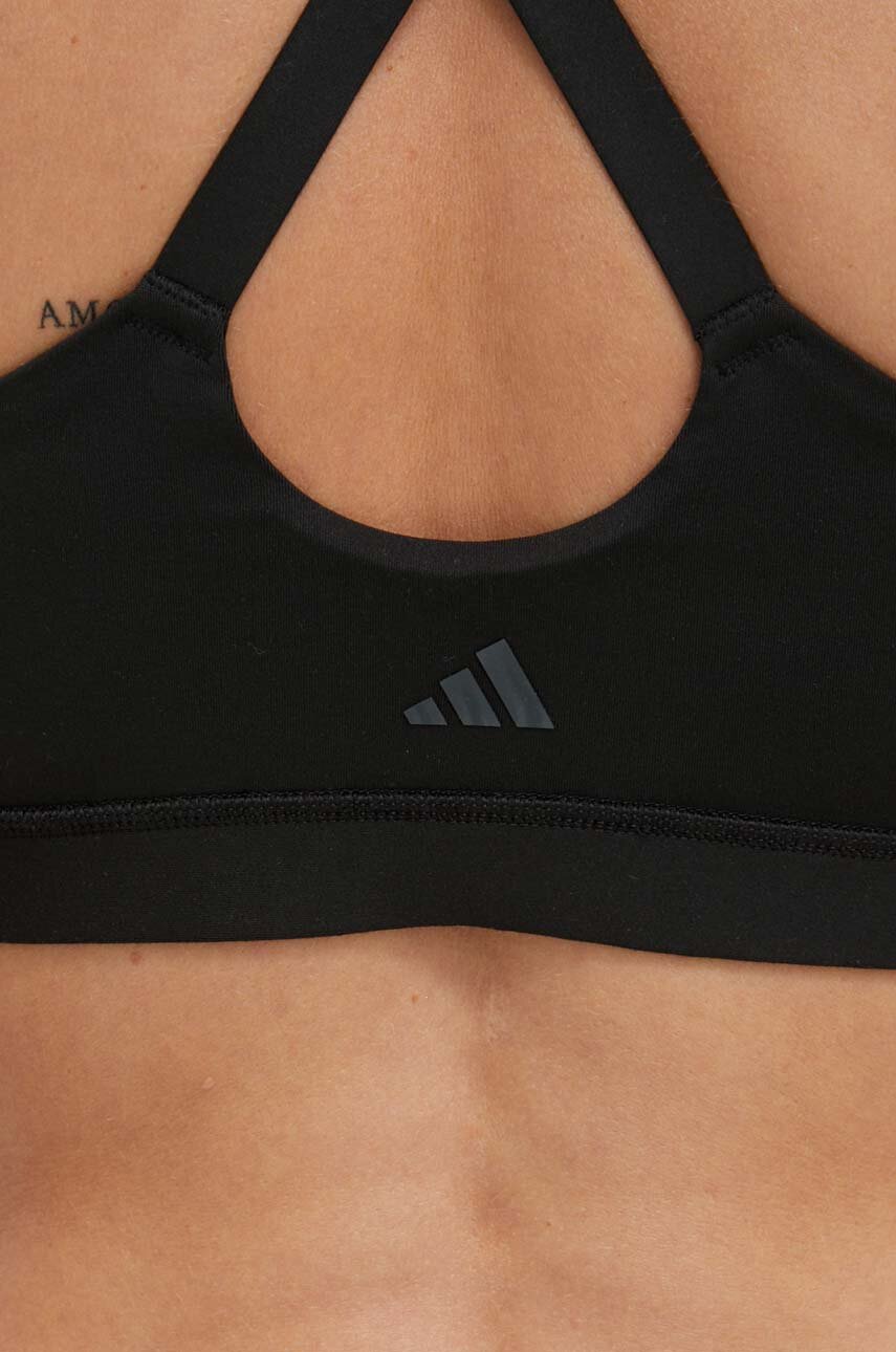 adidas Performance biustonosz sportowy All Me kolor czarny gładki ...