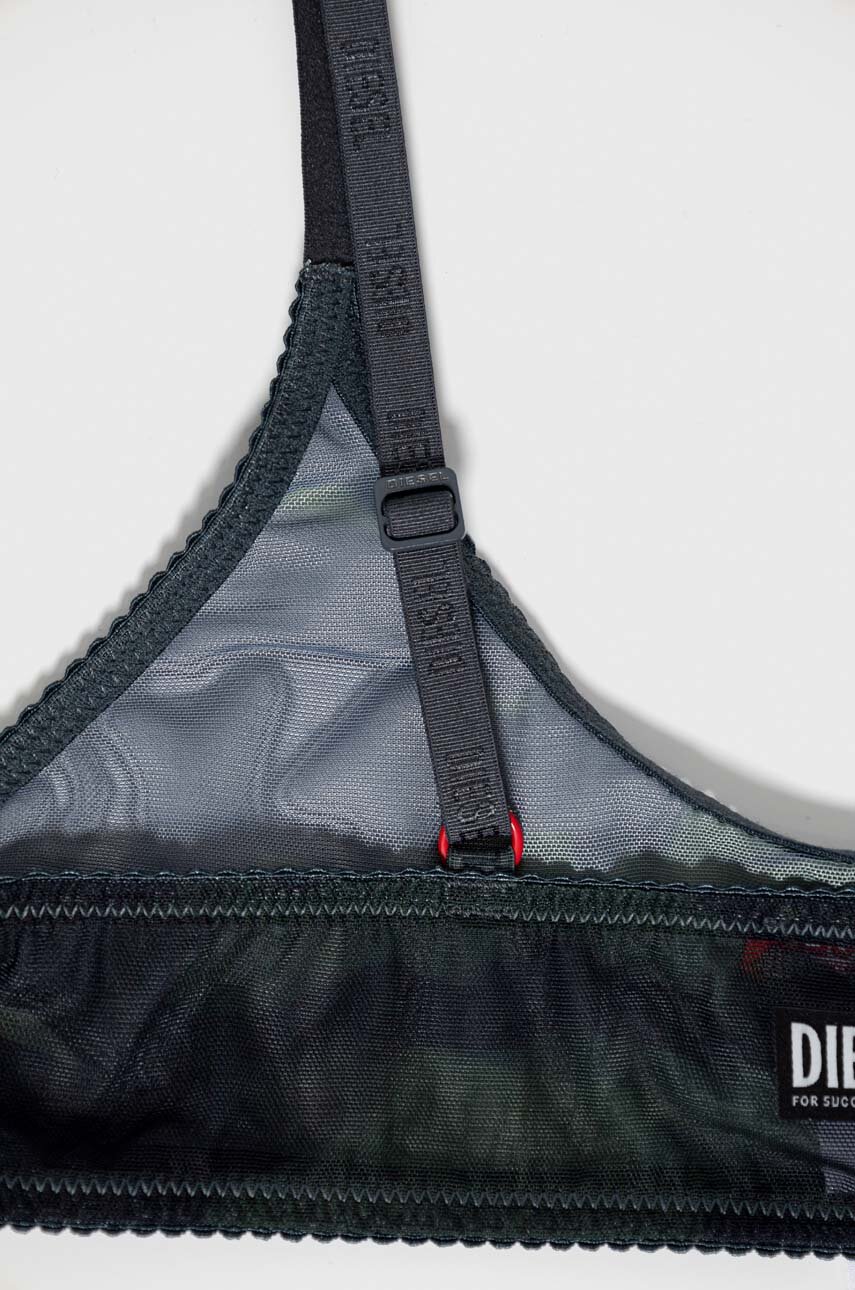 Бюстгальтер Diesel колір чорний прозорий візерунок | ANSWEAR.ua