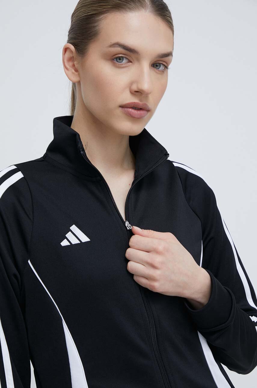 Tréningová mikina adidas Performance Tiro24 čierna farba, s nášivkou ...