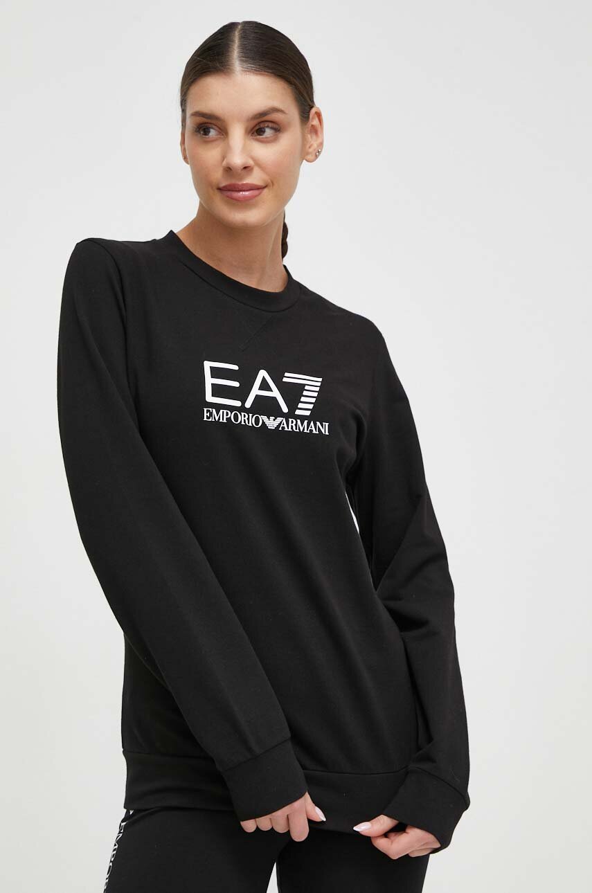 EA7 Emporio Armani bluza damska kolor czarny z nadrukiem | Answear.com