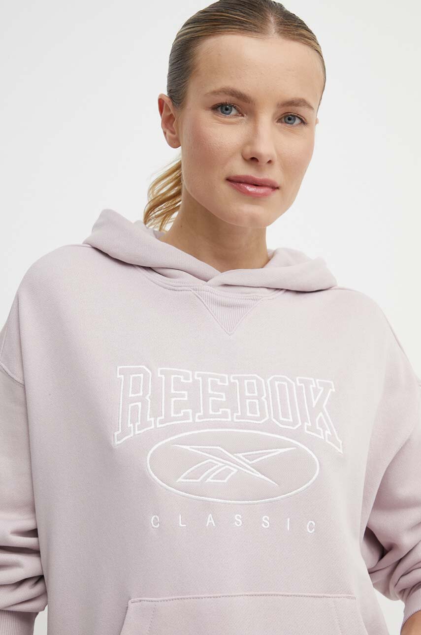 Reebok Classic bluza bawełniana Archive Essentials damska kolor różowy ...