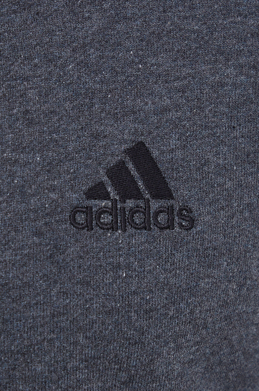 adidas bluza bawełniana męska kolor szary z kapturem z aplikacją IC9837 ...