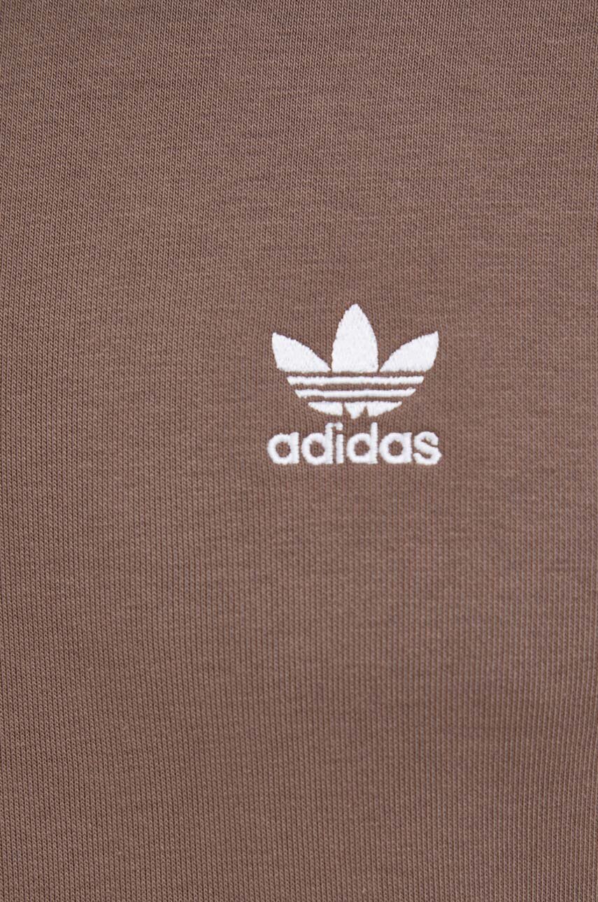 adidas Originals bluza Trefoil Essentials Hoody męska kolor brązowy z ...