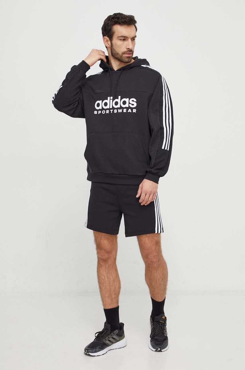 adidas bluza TIRO męska kolor czarny z kapturem z nadrukiem IV8126 ...