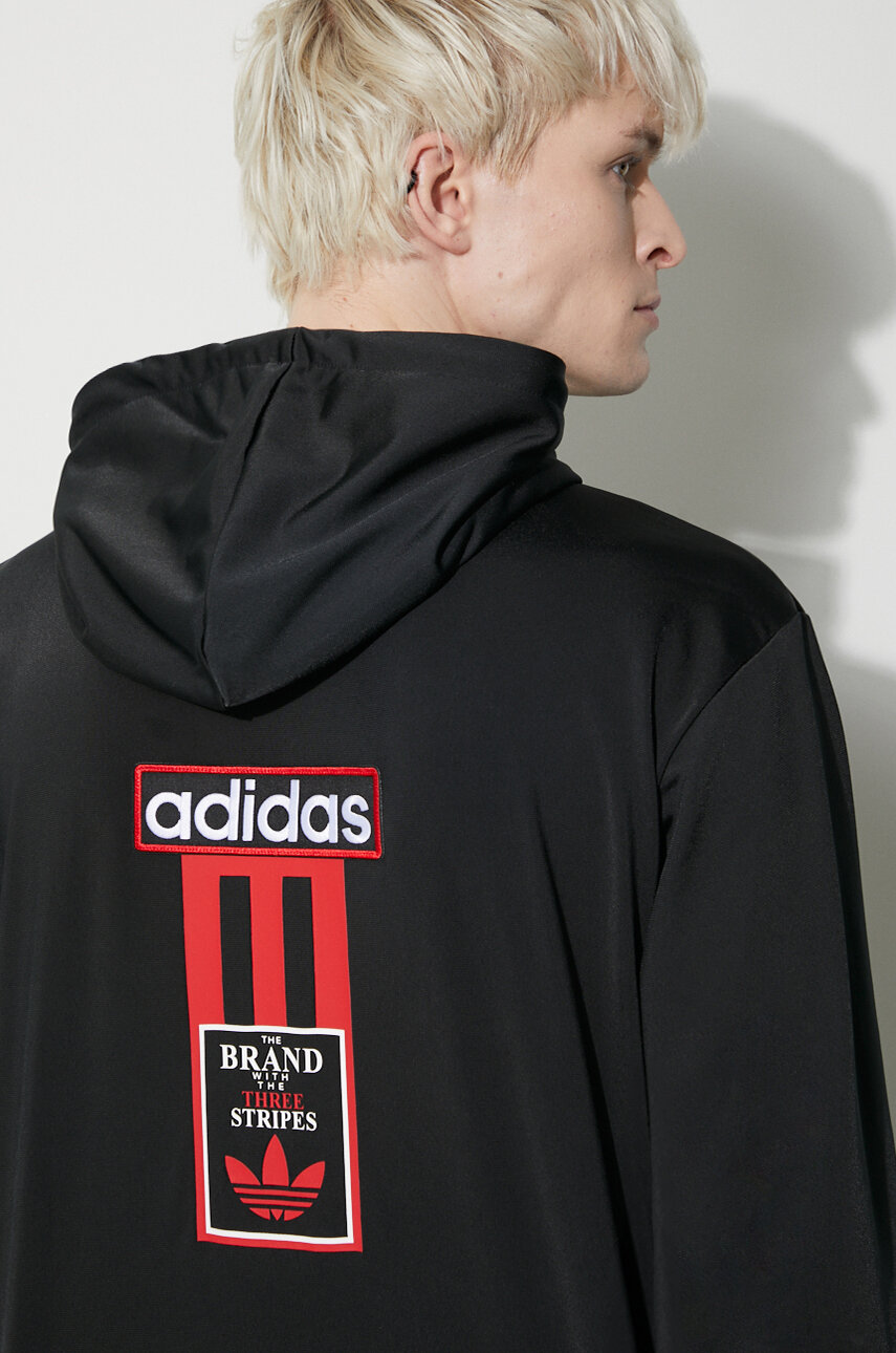 adidas Originals bluza Adibreak Full-Zip Hoodie męska kolor czarny z ...