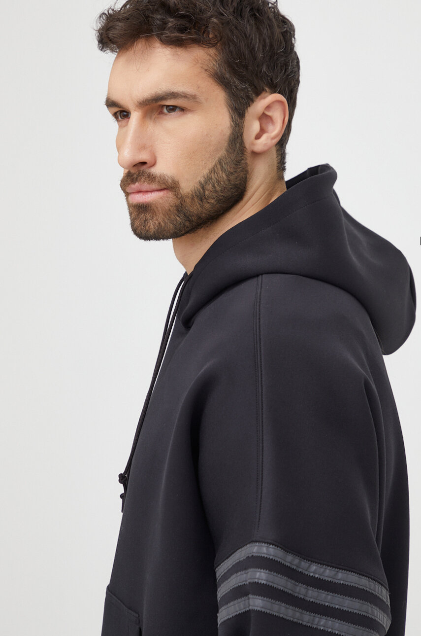 Mikina adidas Originals Street Neuclassics Hoodie pánska, čierna farba ...