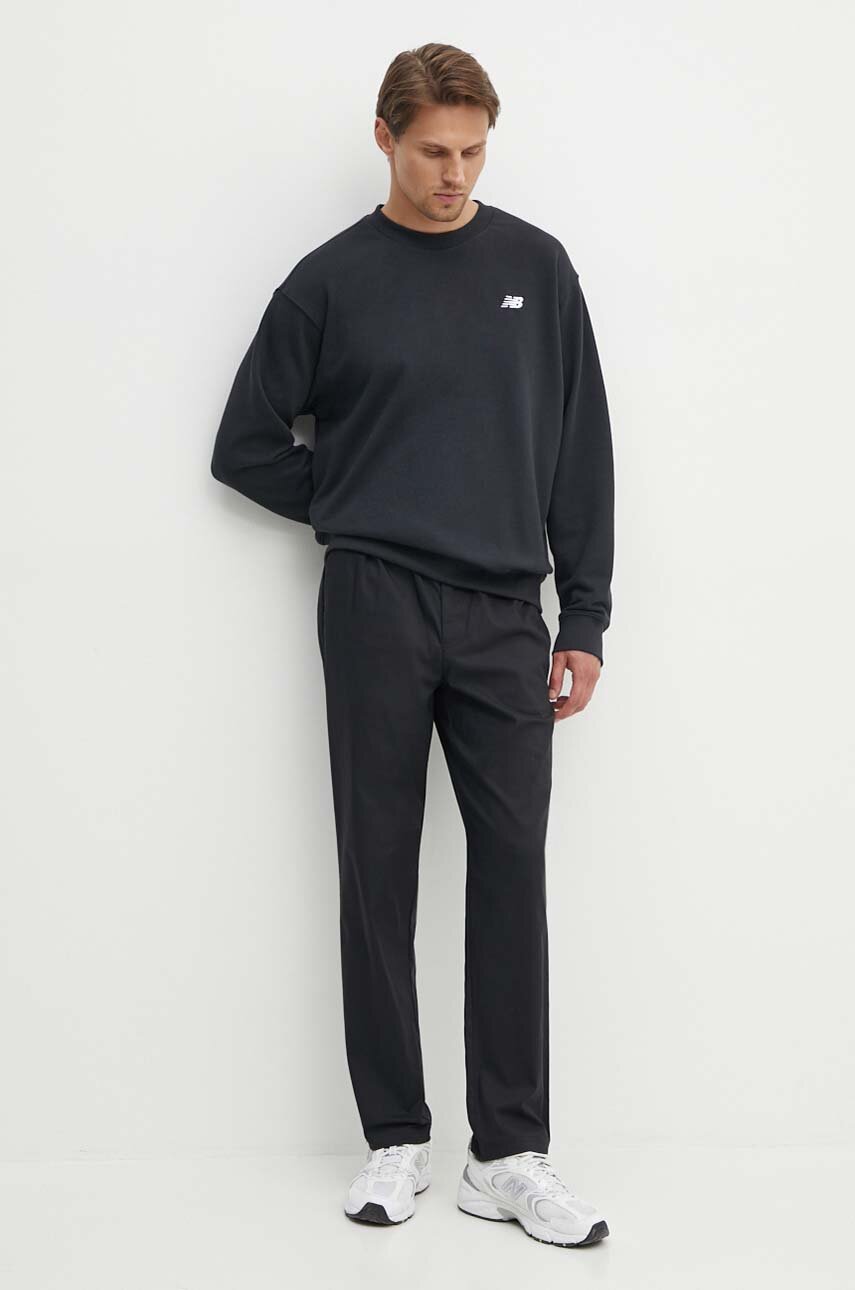New Balance sweatshirt Small Logo French men's black color smooth ...
