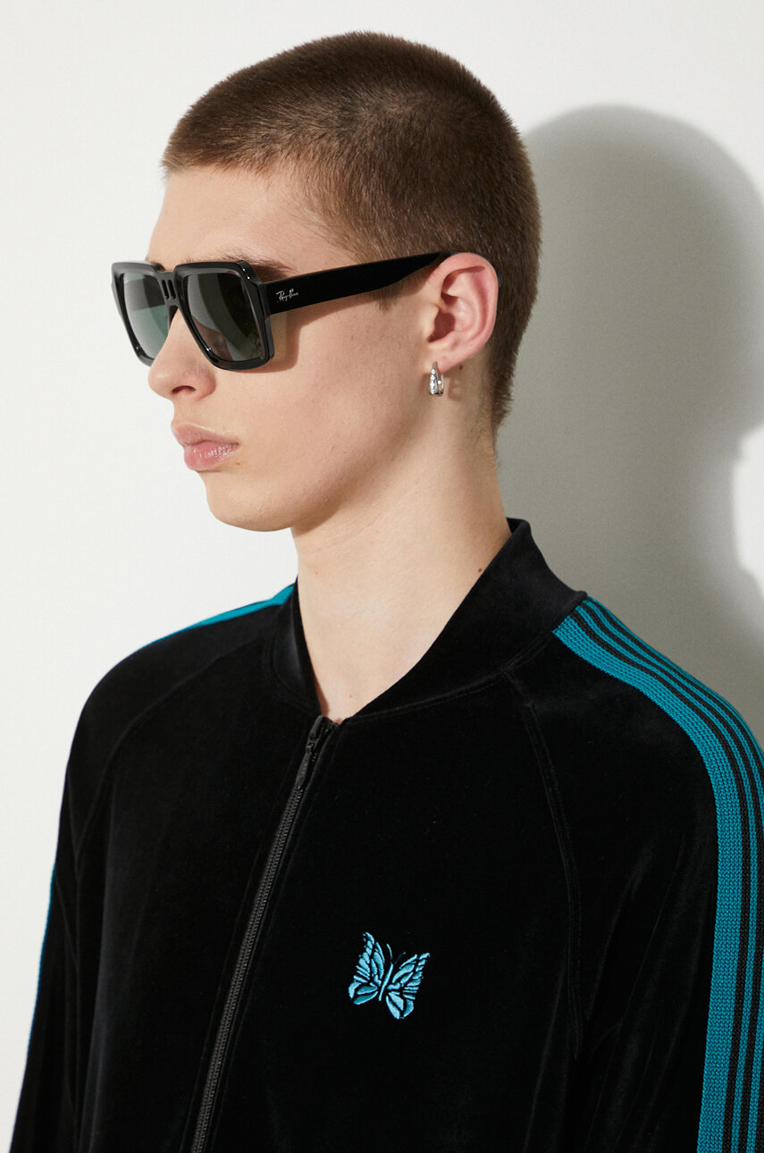 Mikina Needles RC Track Jacket pánska, čierna farba, vzorovaná, OT233 | PRM