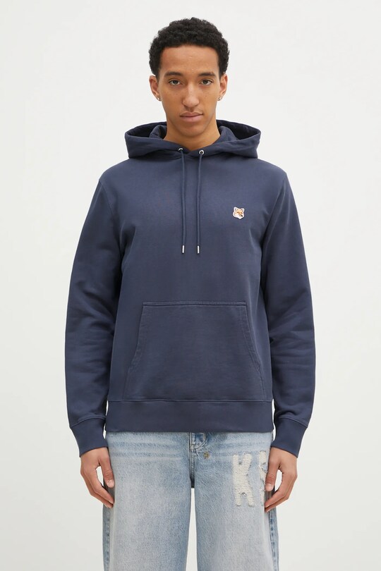 Βαμβακερή μπλούζα Maison Kitsuné Fox Head Patch Regular Hoodie χρώμα ...