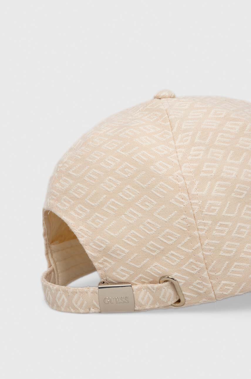 Guess sapca culoarea bej, modelator | ANSWEAR.ro