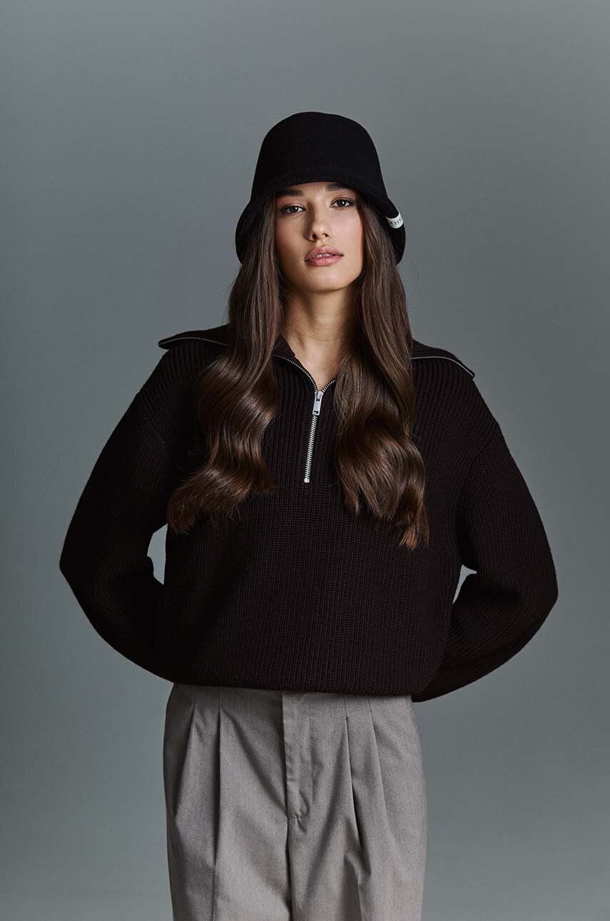 LE SH KA headwear kapelusz wełniany Black Bucket kolor czarny wełniany | Answear.com