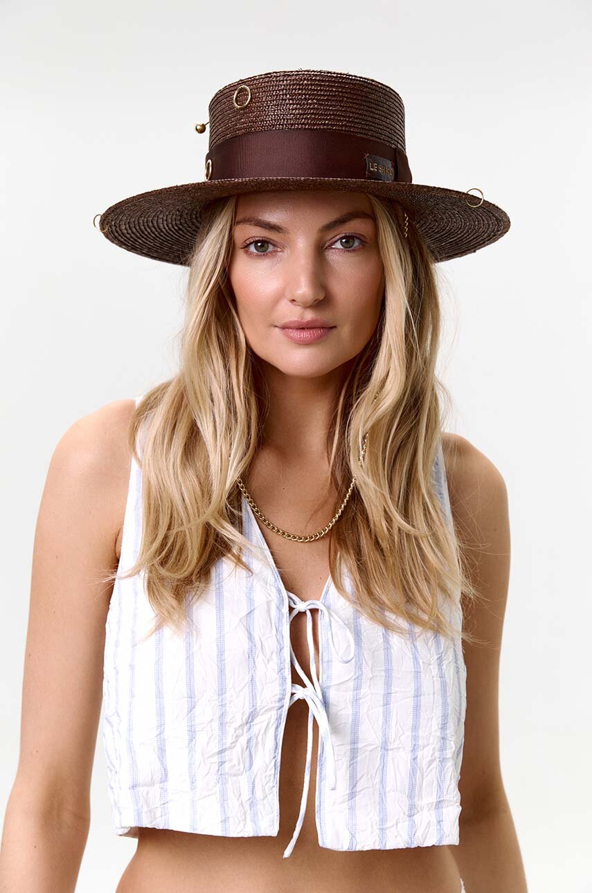 Капелюх LE SH KA headwear Gold Canotier колір чорний вовна GoldCanotier | ANSWEAR.ua