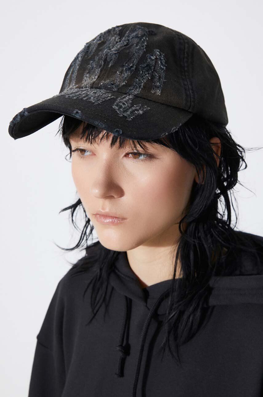 032C cotton baseball cap 'Crisis' Cap black color smooth SS24-A-0010 at ...