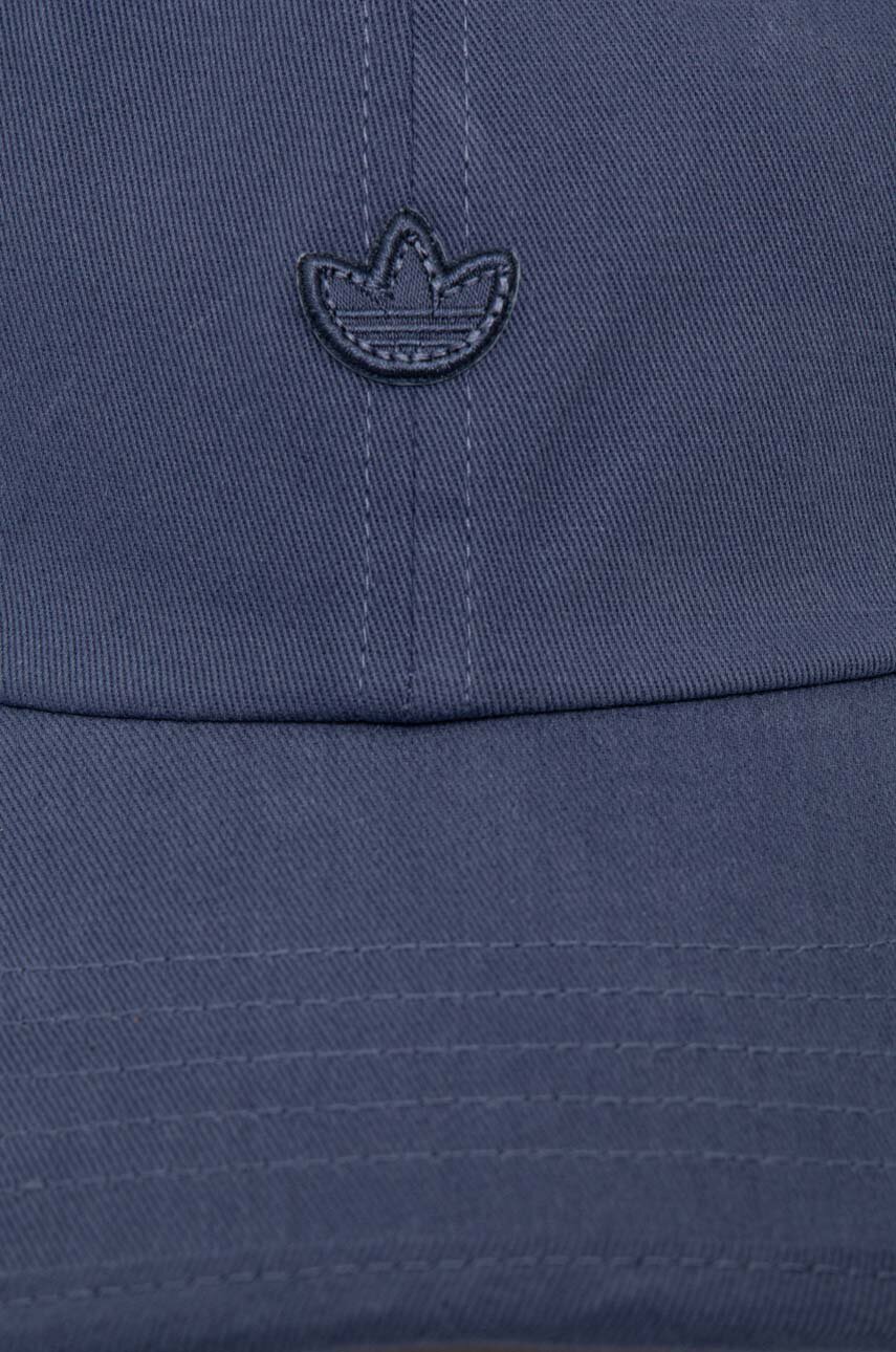adidas Originals czapka z daszkiem bawełniana kolor niebieski gładka ...