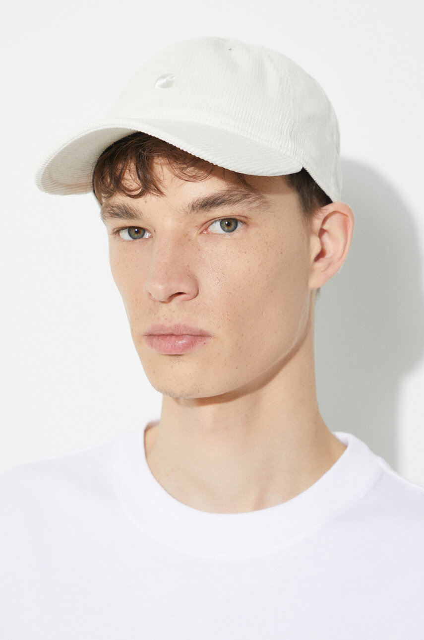 Carhartt WIP cotton baseball cap Harlem Cap beige color I028955.D6XX ...