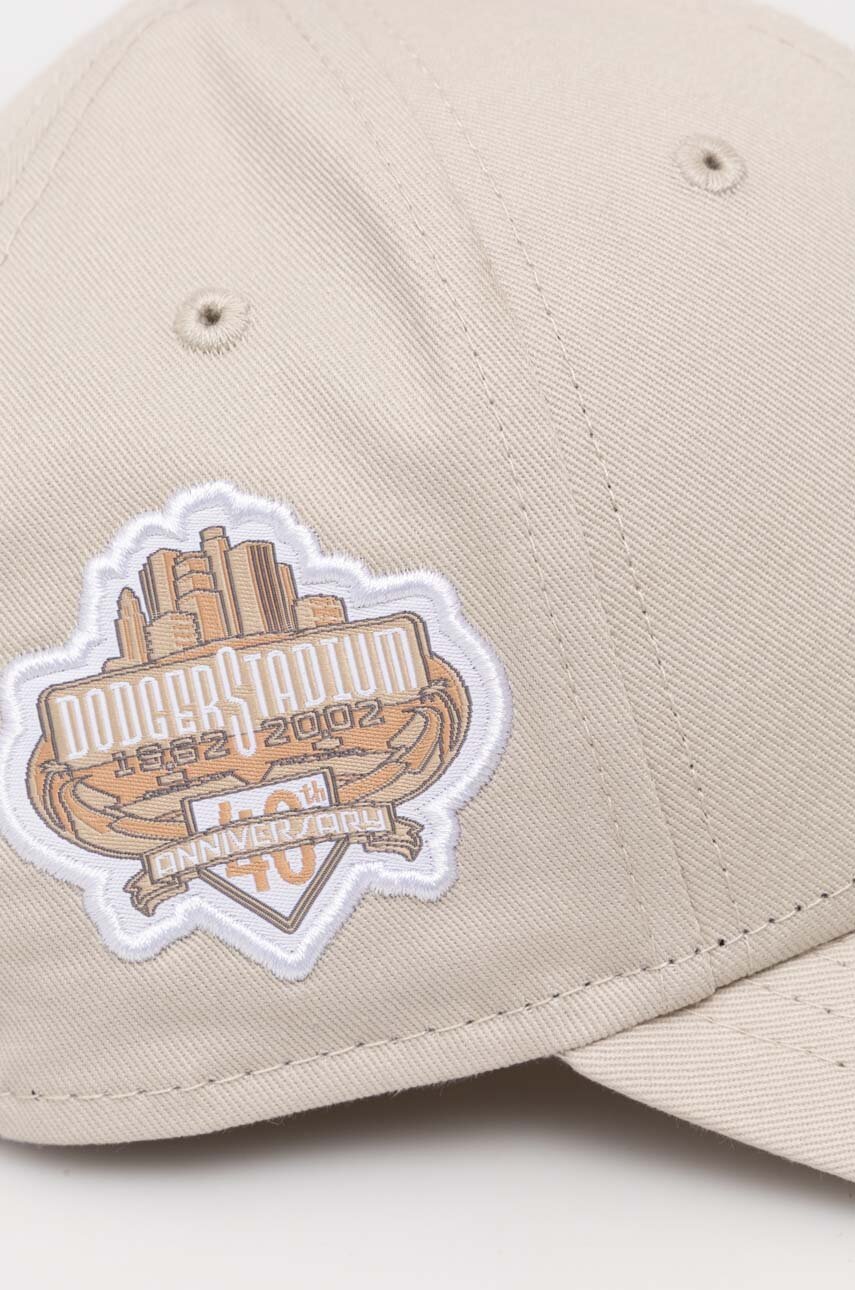 New Era cotton baseball cap beige color LOS ANGELES DODGERS at PRM US