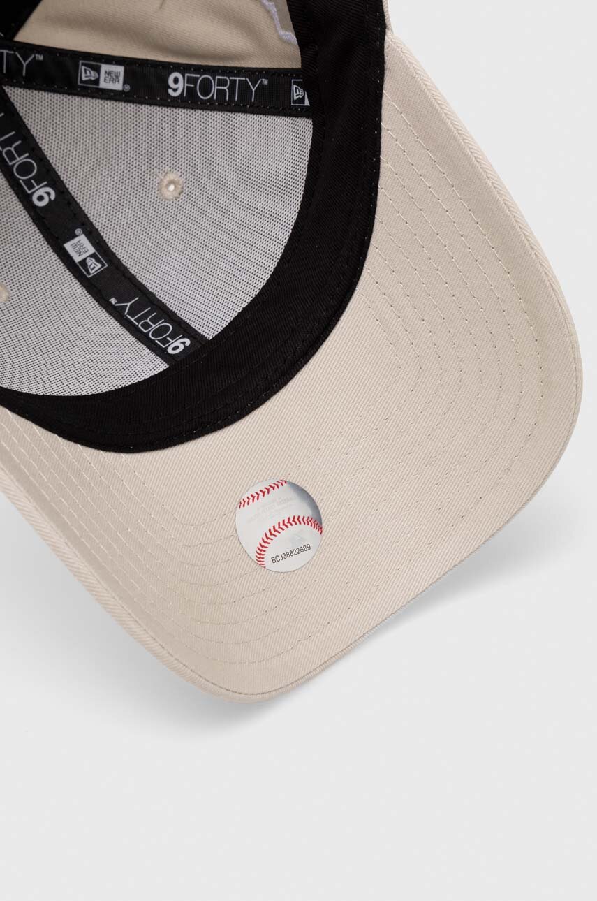 New Era cotton baseball cap beige color LOS ANGELES DODGERS at PRM US