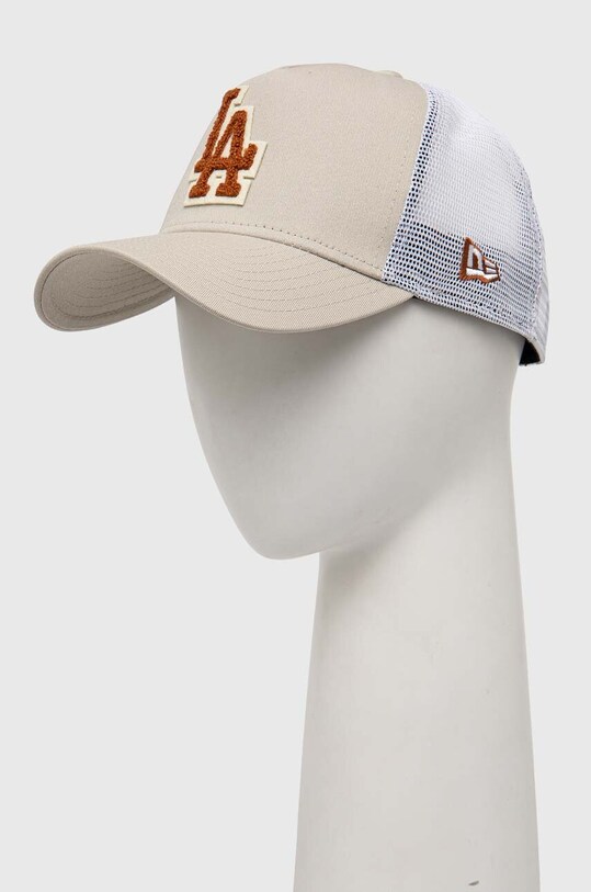 New Era baseball cap LOS ANGELES DODGERS beige color at PRM US