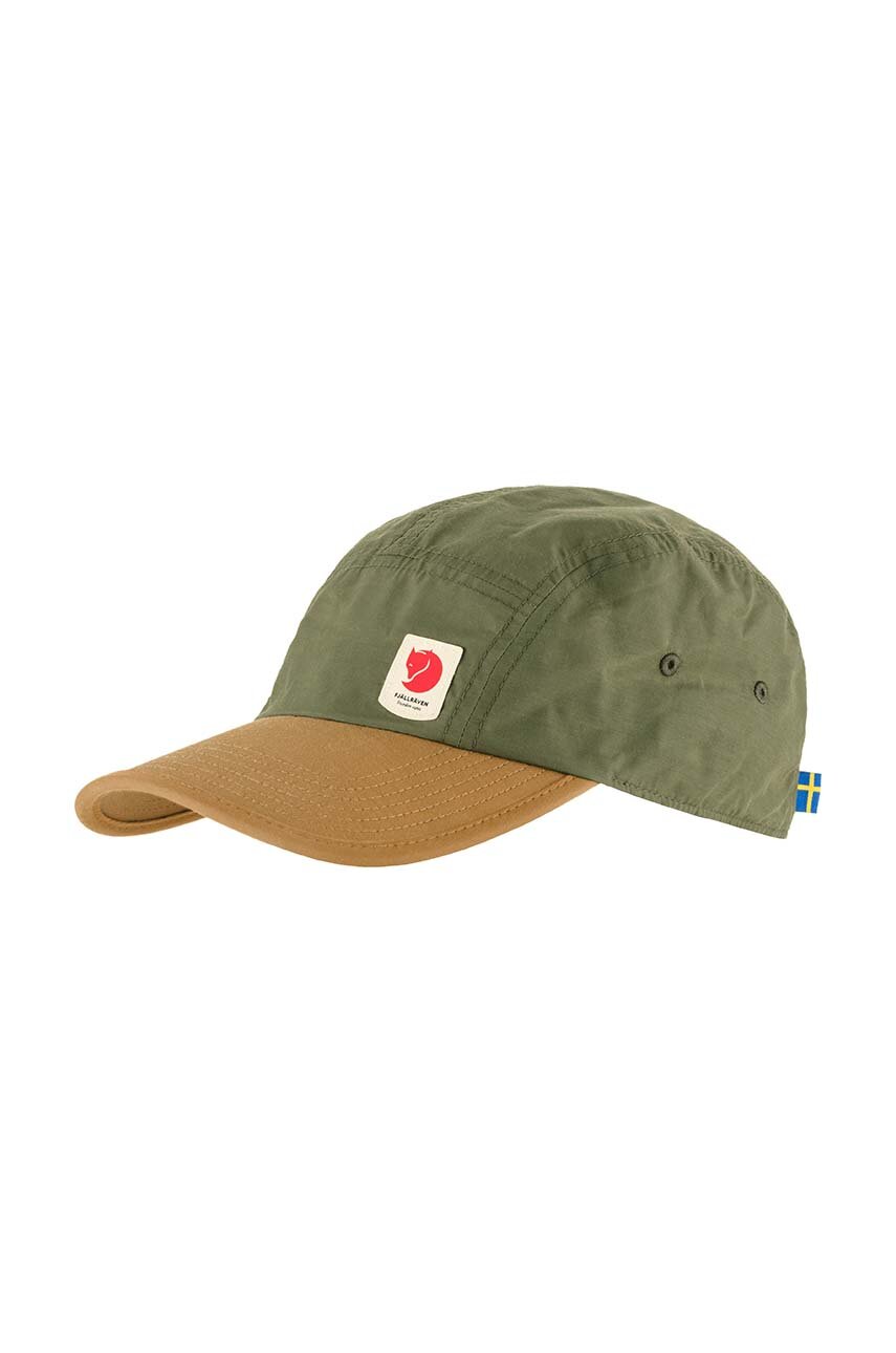 Fjallraven baseball cap High Coast Wind Cap green color F12100004.620. ...