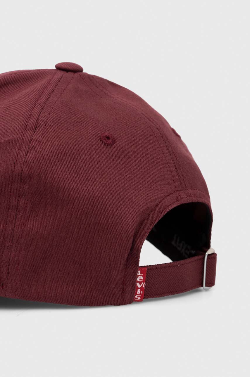 Kapa sa šiltom Levi's boja: bordo, s aplikacijom, D7723-0012 | ANSWEAR.hr