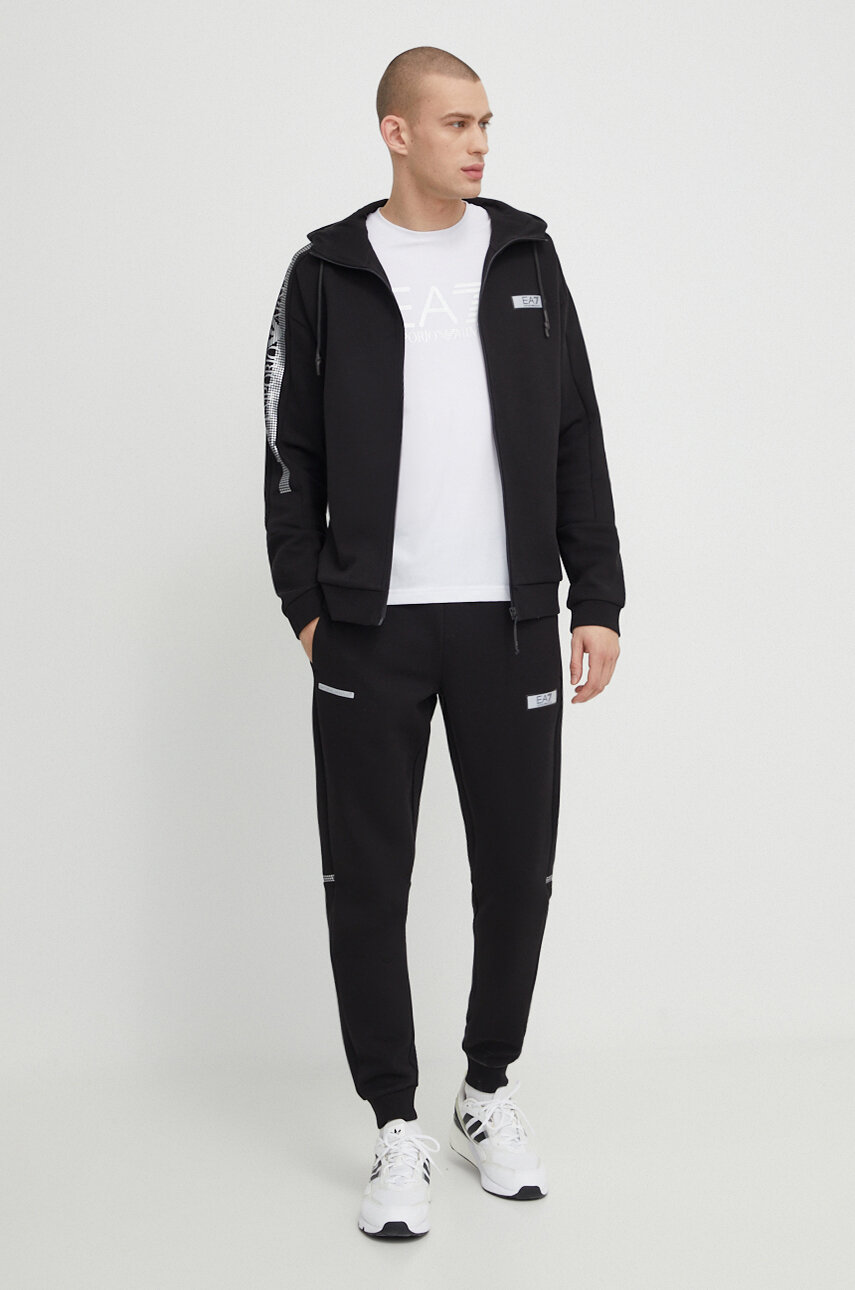 Спортивный костюм EA7 Emporio Armani мужской цвет чёрный | ANSWEAR.ua