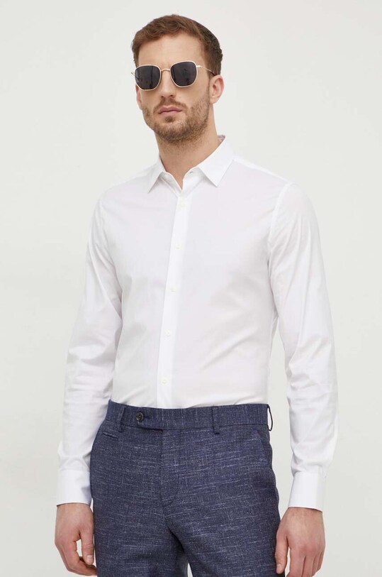 United Colors of Benetton ing férfi, galléros, fehér, regular | ANSWEAR.hu