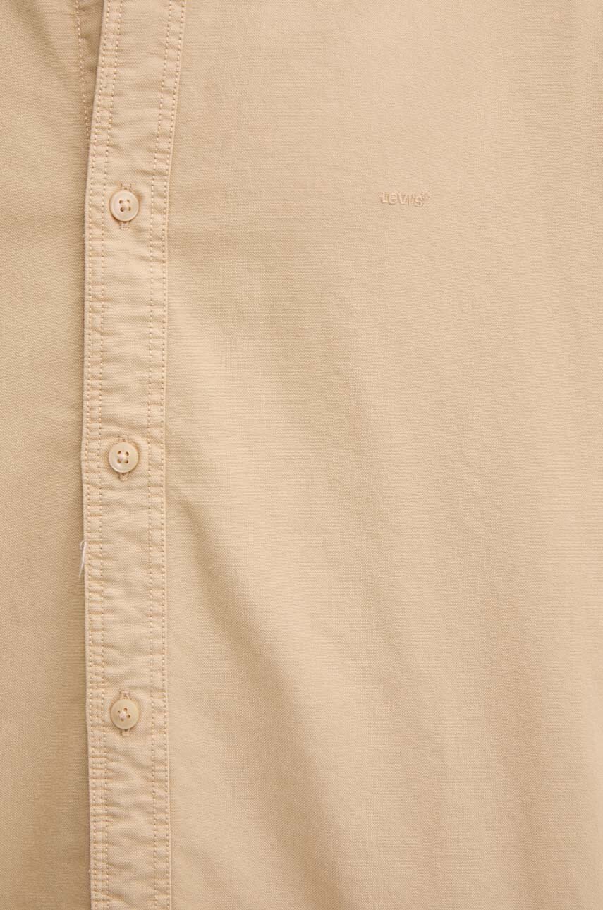 Βαμβακερό πουκάμισο Levi's ανδρικό, χρώμα: μπεζ | ANSWEAR.gr