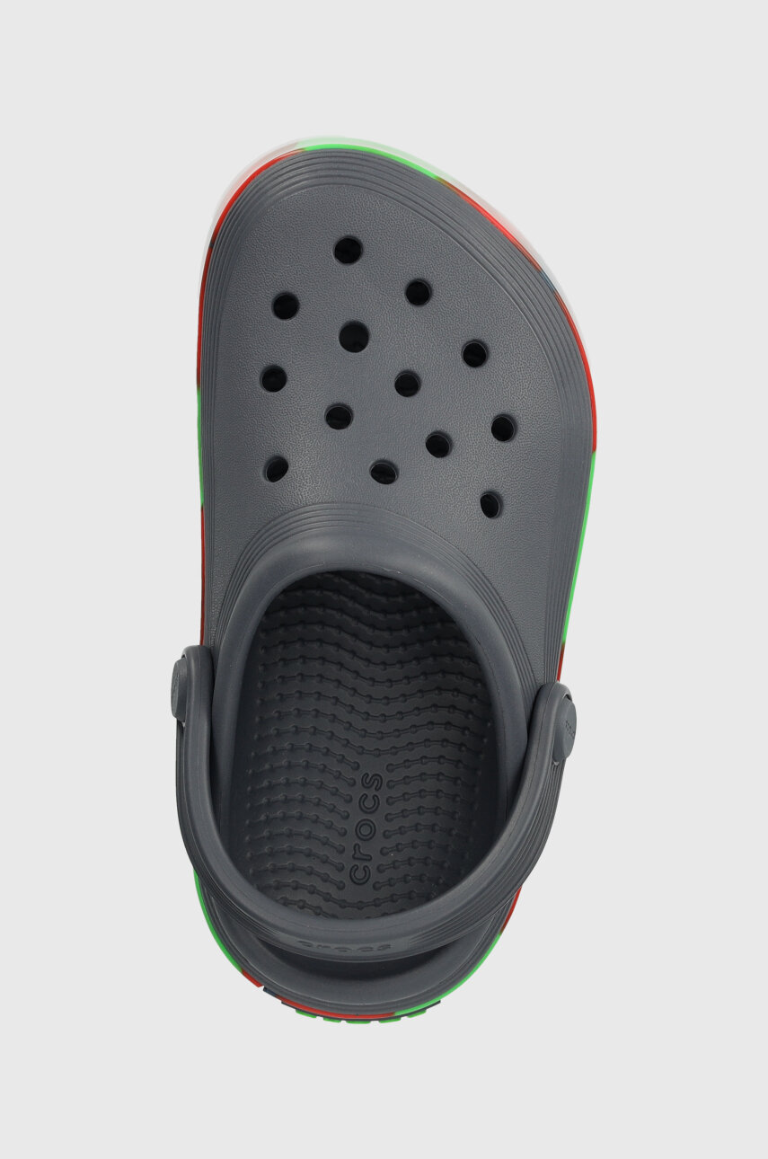 Detské šľapky Crocs OFF COURT GLOW BAND CLOG šedá farba | ANSWEAR.sk