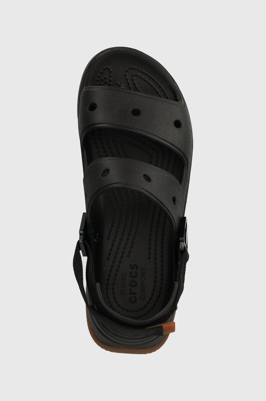 Crocs klapki Classic Hiker Xscape damskie kolor czarny na platformie ...