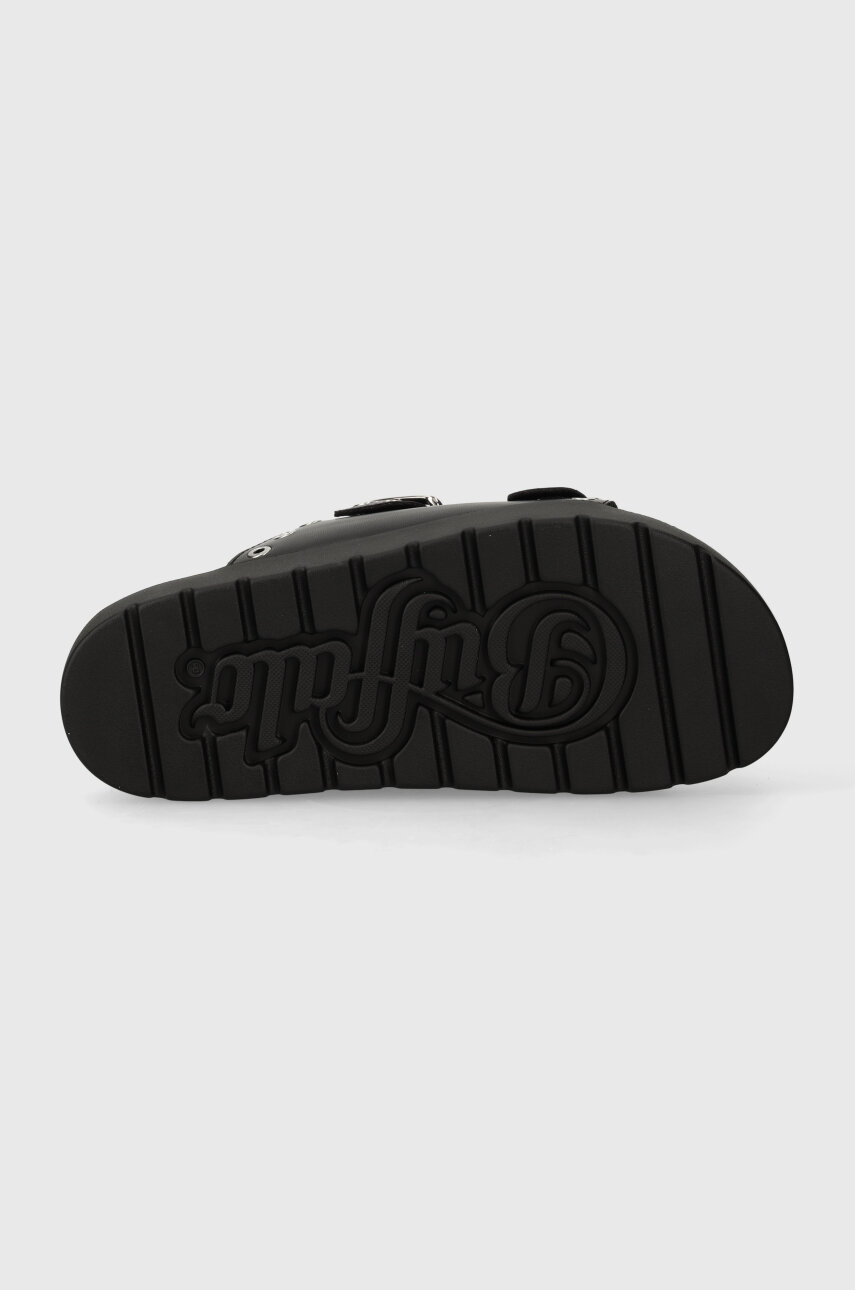 Buffalo klapki Eve Ari damskie kolor czarny na platformie 1602220.BLK ...