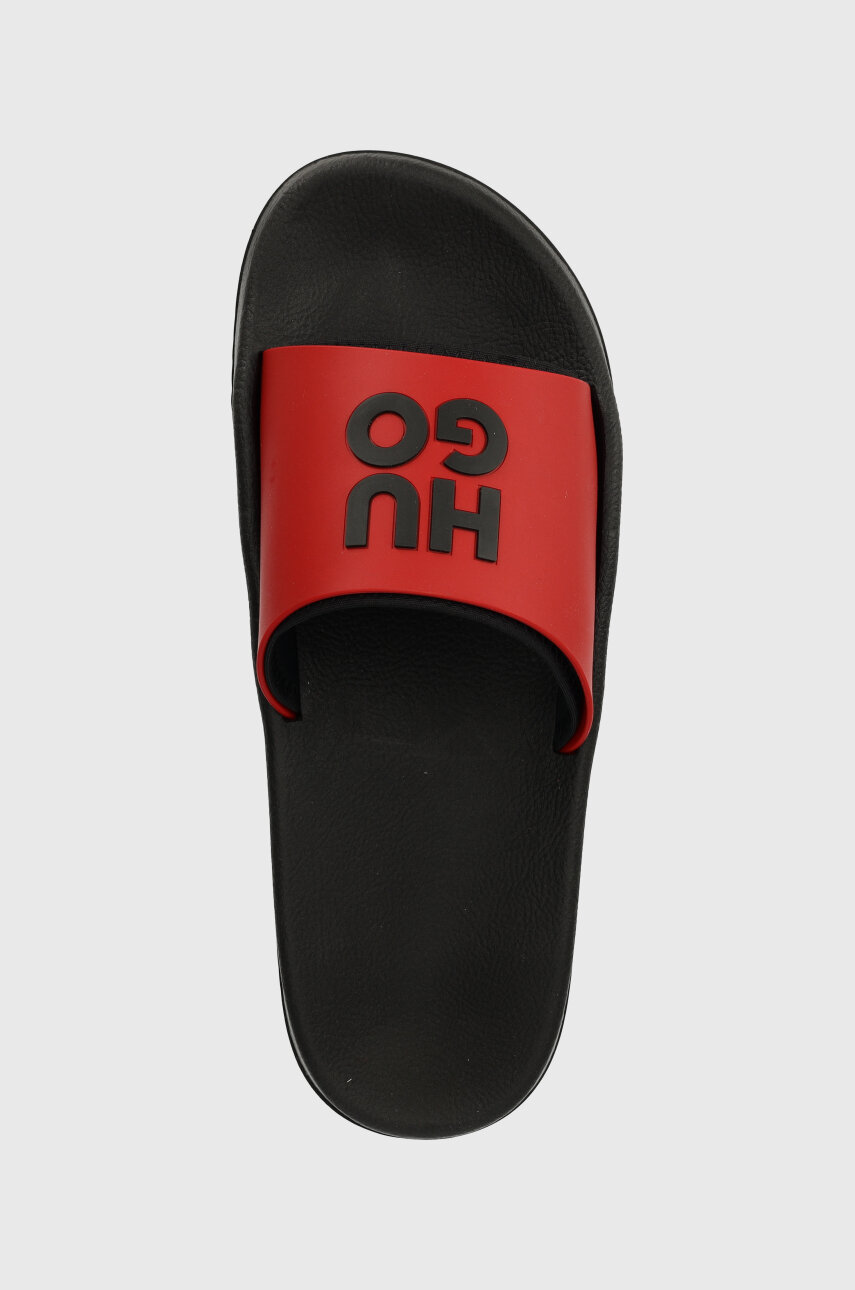 Šľapky HUGO Nil pánske, červená farba, 50497864 | ANSWEAR.sk