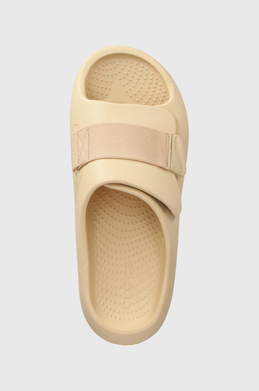 Crocs klapki Mellow Luxe Recovery Slide kolor beżowy 209413 | Answear.com