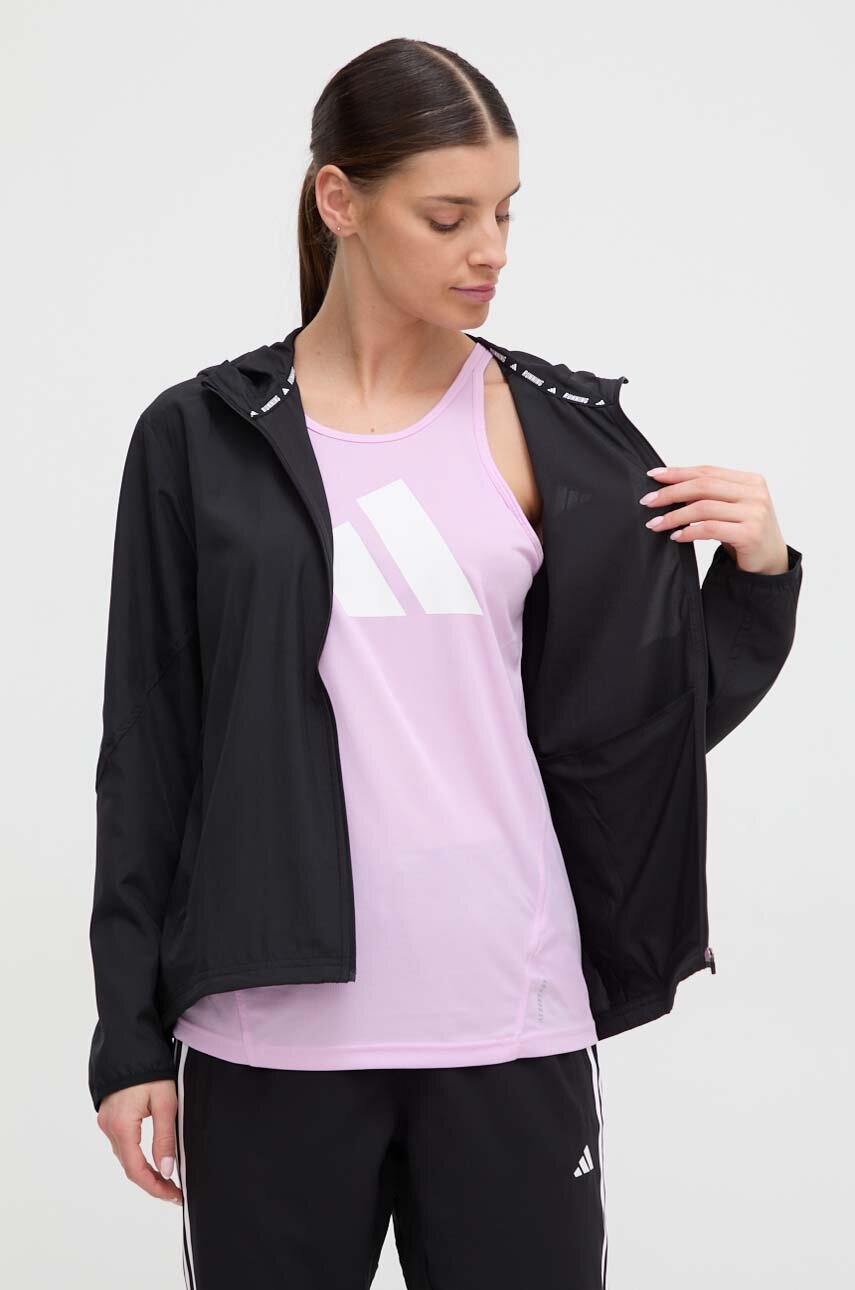 adidas Performance kurtka do biegania Run It kolor czarny przejściowa ...
