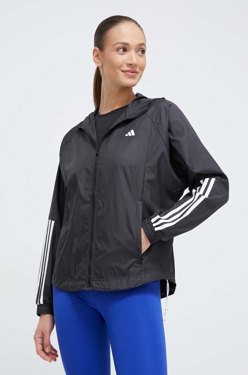 adidas Performance kurtka treningowa Hyperglam kolor czarny przejściowa ...