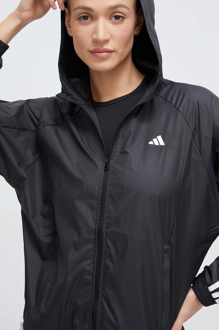 adidas Performance kurtka treningowa Hyperglam kolor czarny przejściowa ...