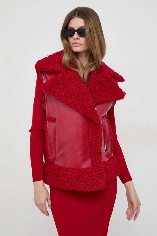 Куртка Karl Lagerfeld жіноча колір червоний перехідна oversize | ANSWEAR.ua