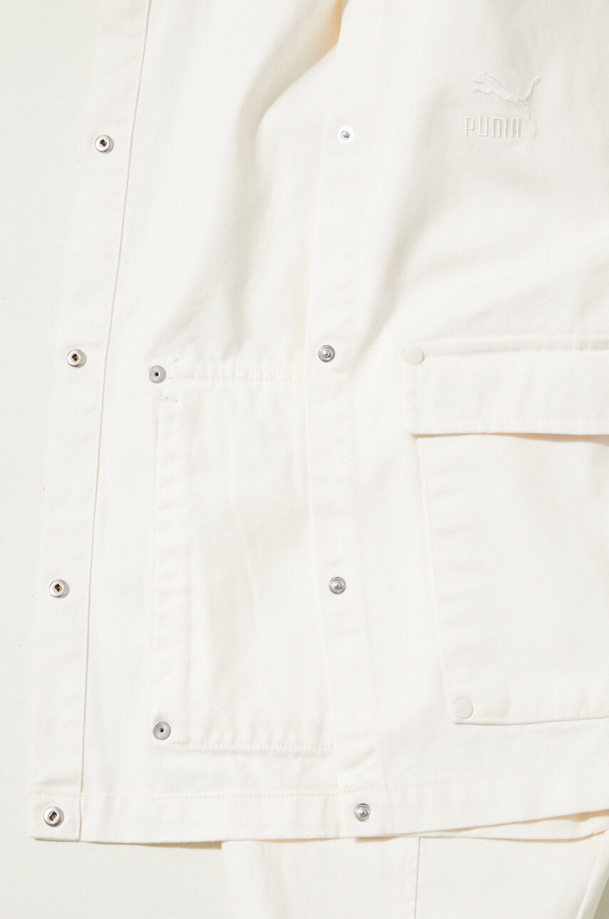 Puma denim jacket women's beige color | buy on PRM