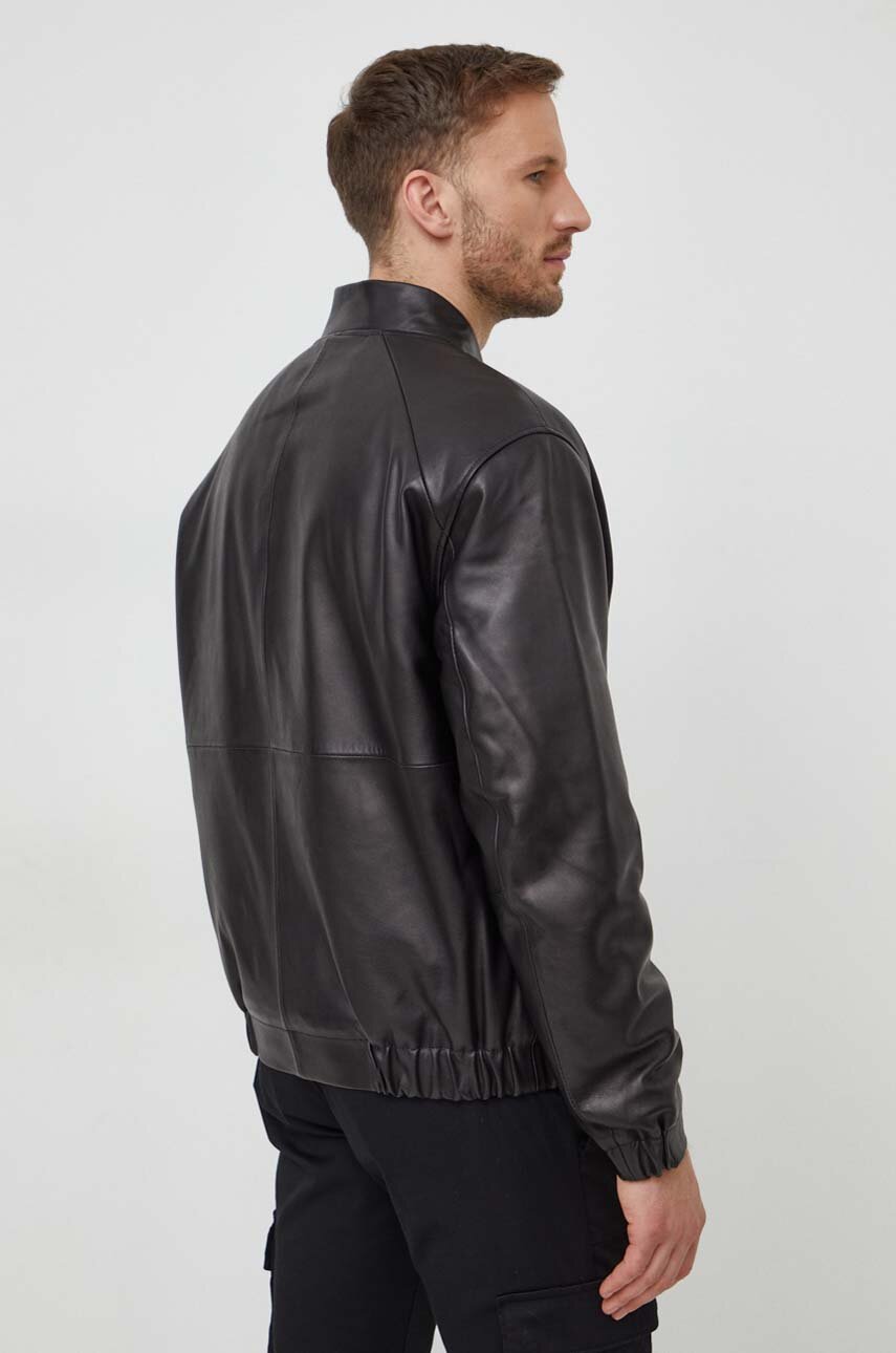 Шкіряна куртка Calvin Klein чоловіча колір чорний перехідна | ANSWEAR.ua