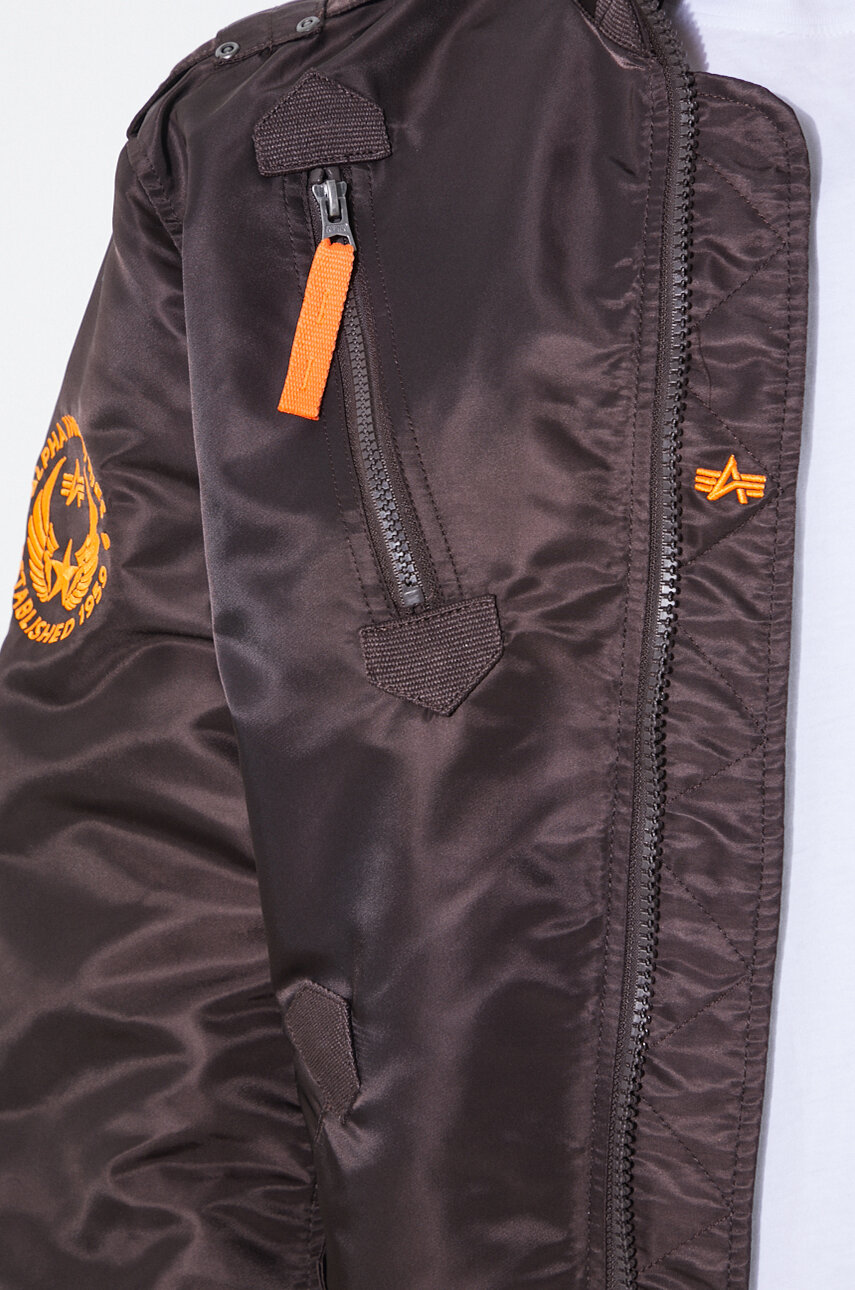 Alpha Industries jacket Falcon II men's brown color 156109 at PRM US